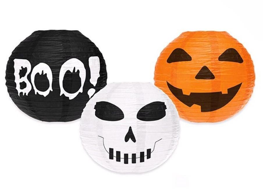 Decoração Lanterna Papel BOO! 30cm | Tudo Para Festas